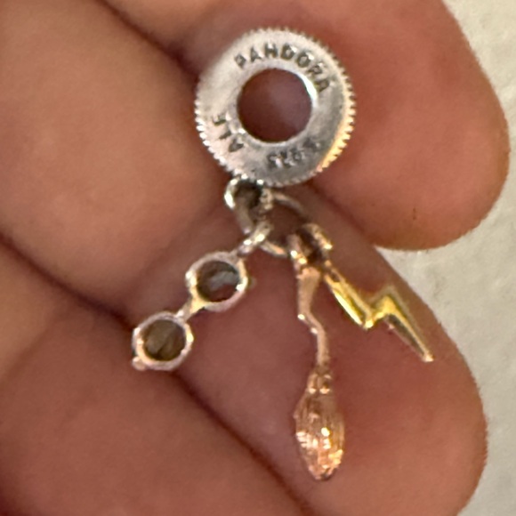 Pandora | Jewelry | Pandora Silver And Gold Lightning Charm | Poshmark